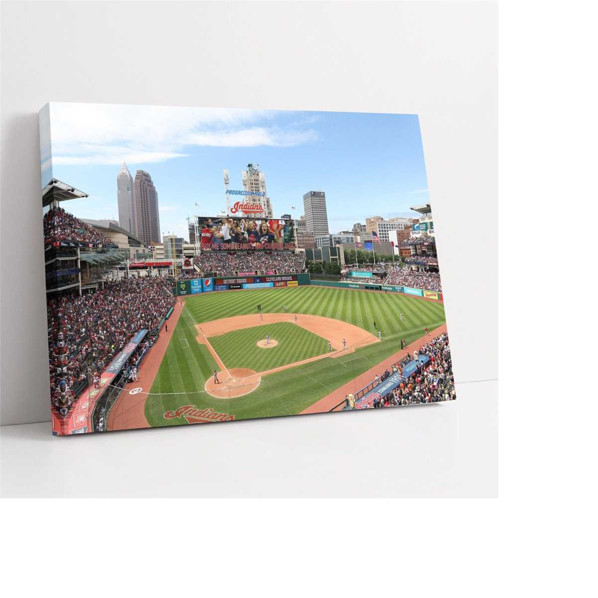 Progressive Field Canvas Print | Stadium Poster | Stadium Wa | Inspire ...