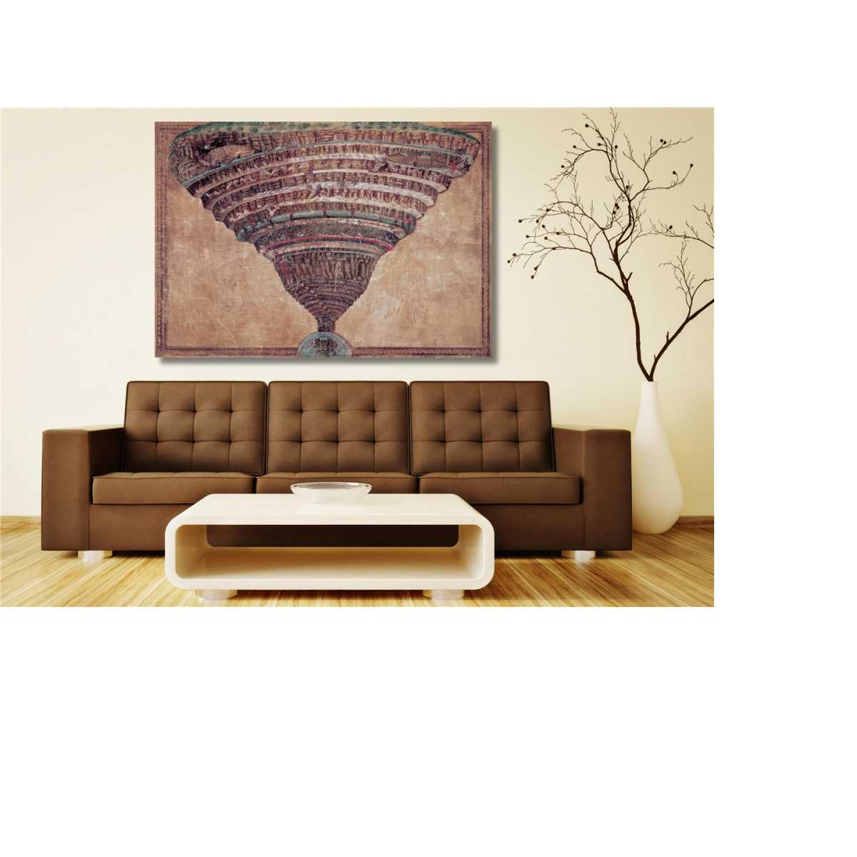 Sandro Botticelli The Map of Hell Canvas/Poster Art Reproduc | Inspire ...