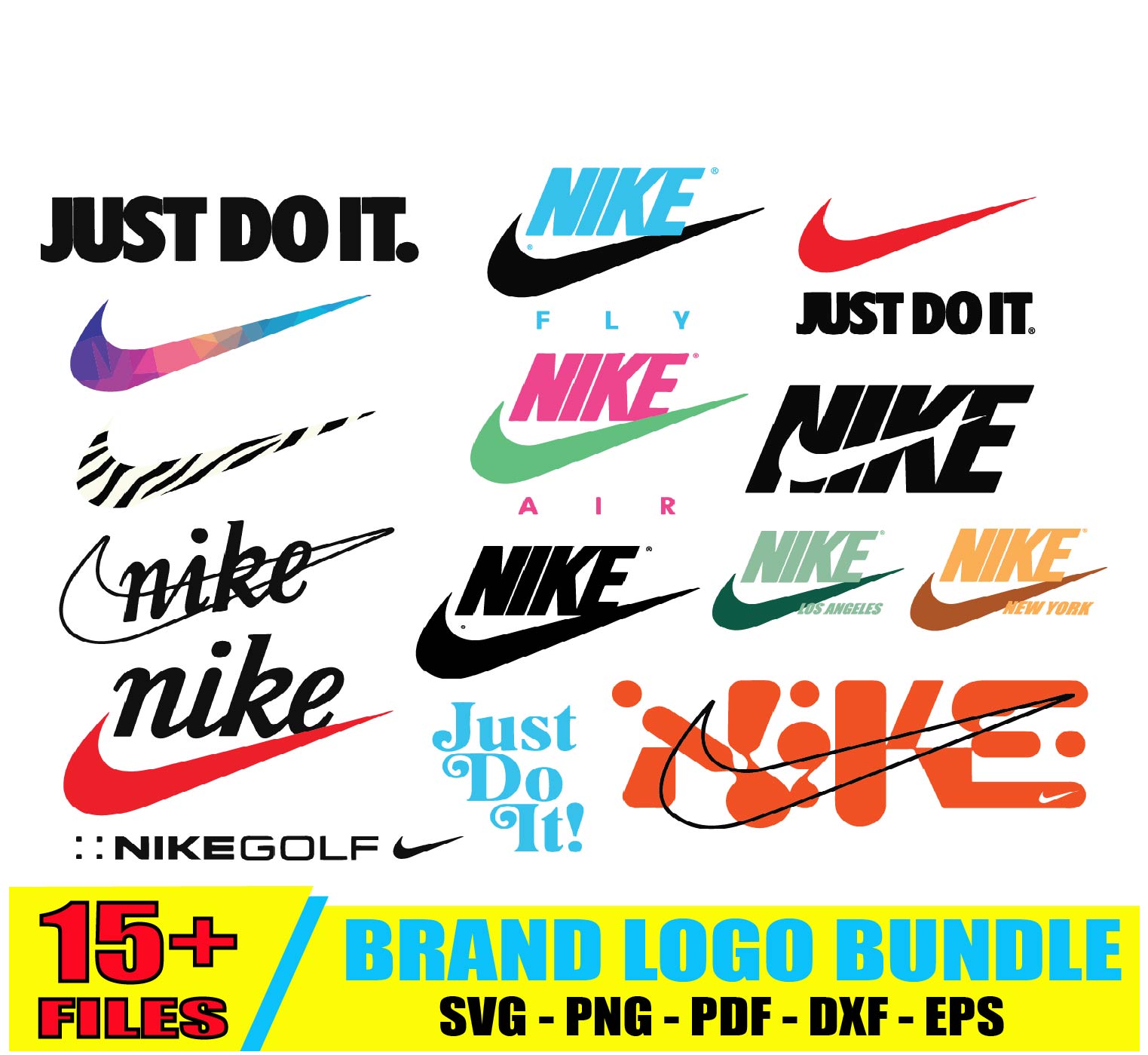 Nike Logo Bundle Svg, Nike Logo Svg | Inspire Uplift