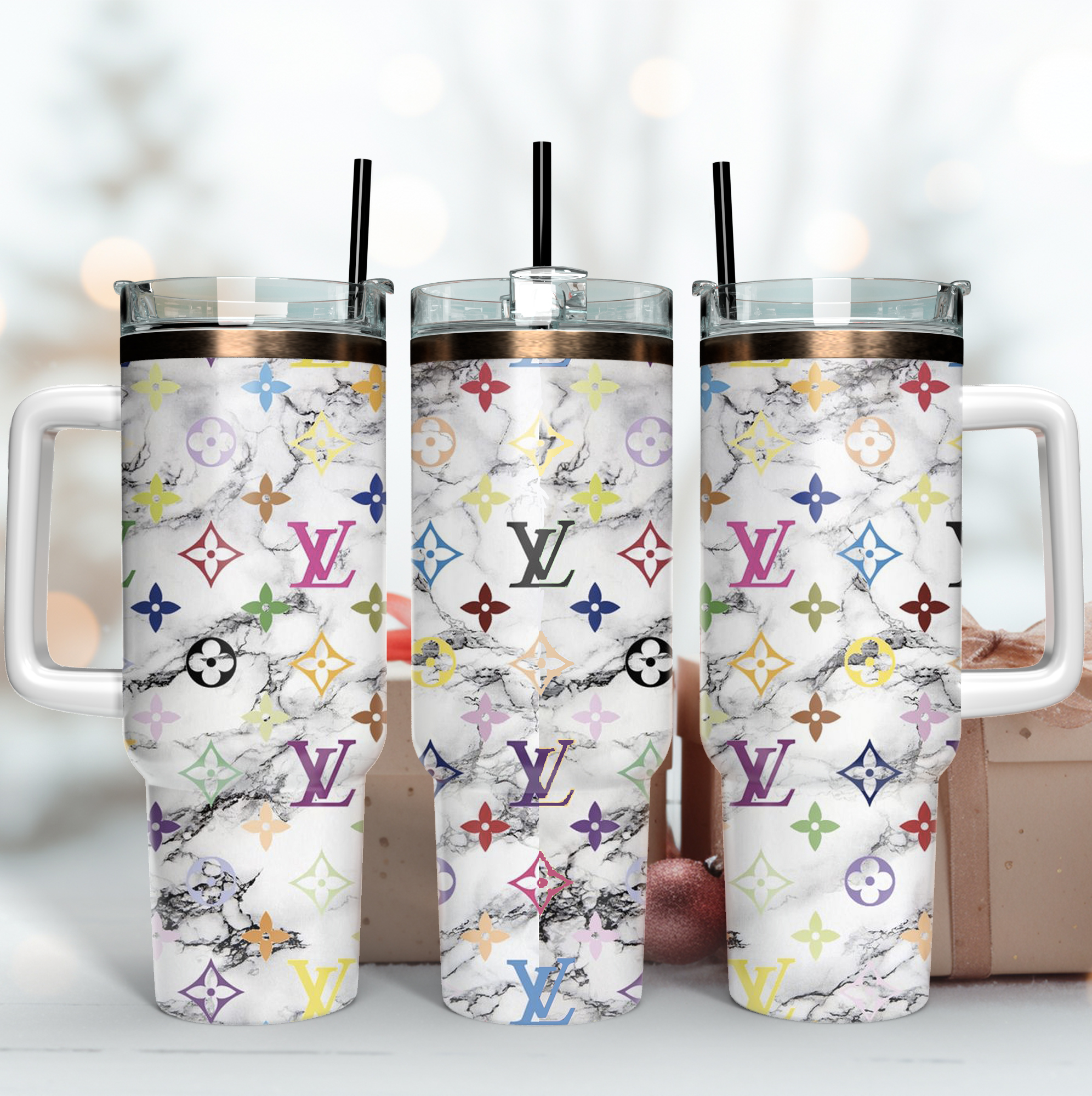 Color LV Logo 40Oz Tumbler Wrap Design | Inspire Uplift
