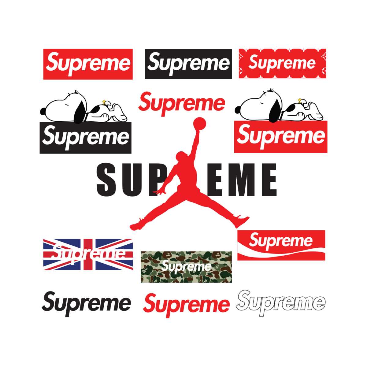 Supreme Logo Bundle Svg | Inspire Uplift