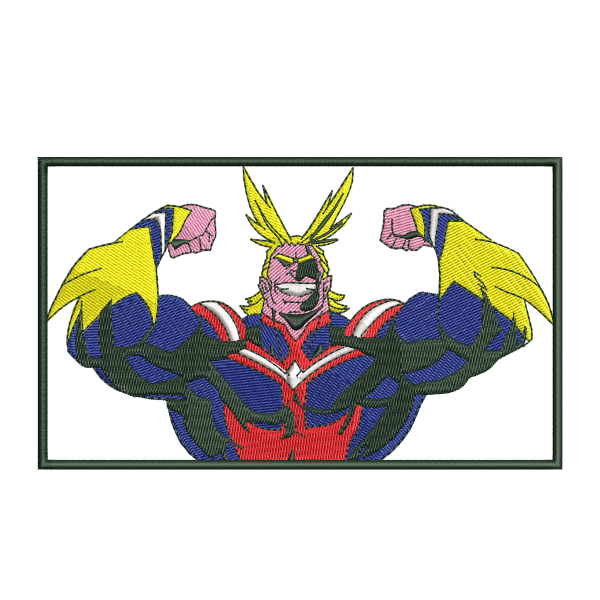 ALL MIGHT Strong Man Embroidery Design Download File Anime E - Inspire ...