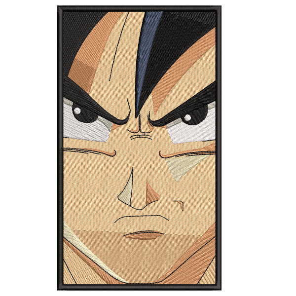 Goku Vertical Face Anime Dragon Ball Embroidery Design Anime - Inspire ...