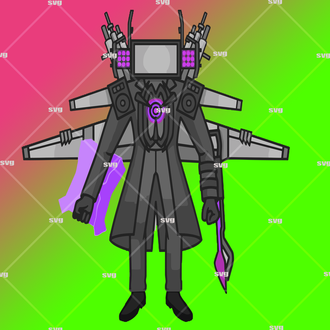 Skibidi Toilet TITAN TV MAN UPGRADED svg , PNG digital downl | Inspire ...