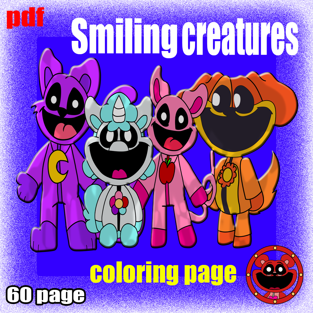 Smiling creatures coloring pages - Inspire Uplift