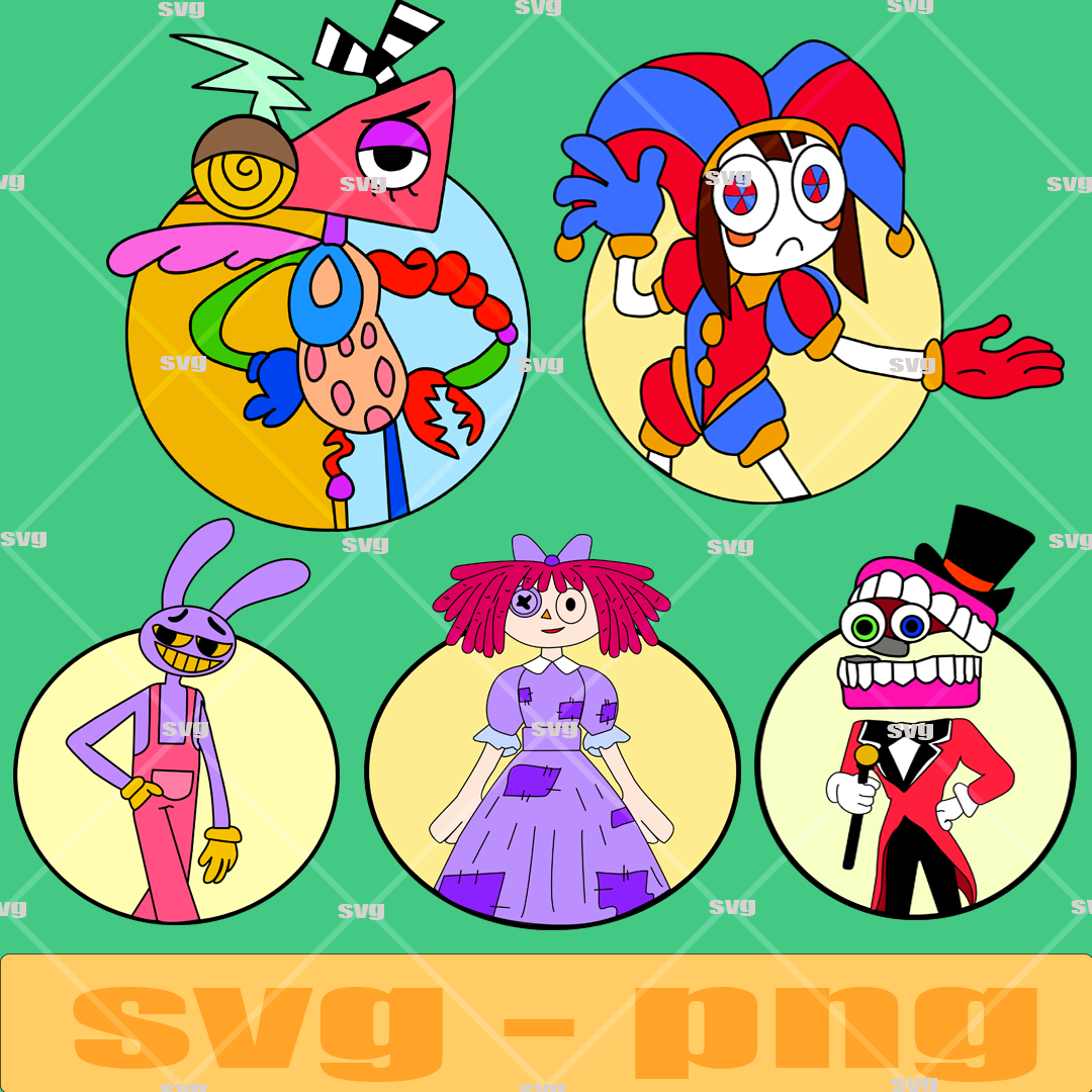 The amazing digital circus Editable Pomni Sticker, Gangle, J - Inspire ...