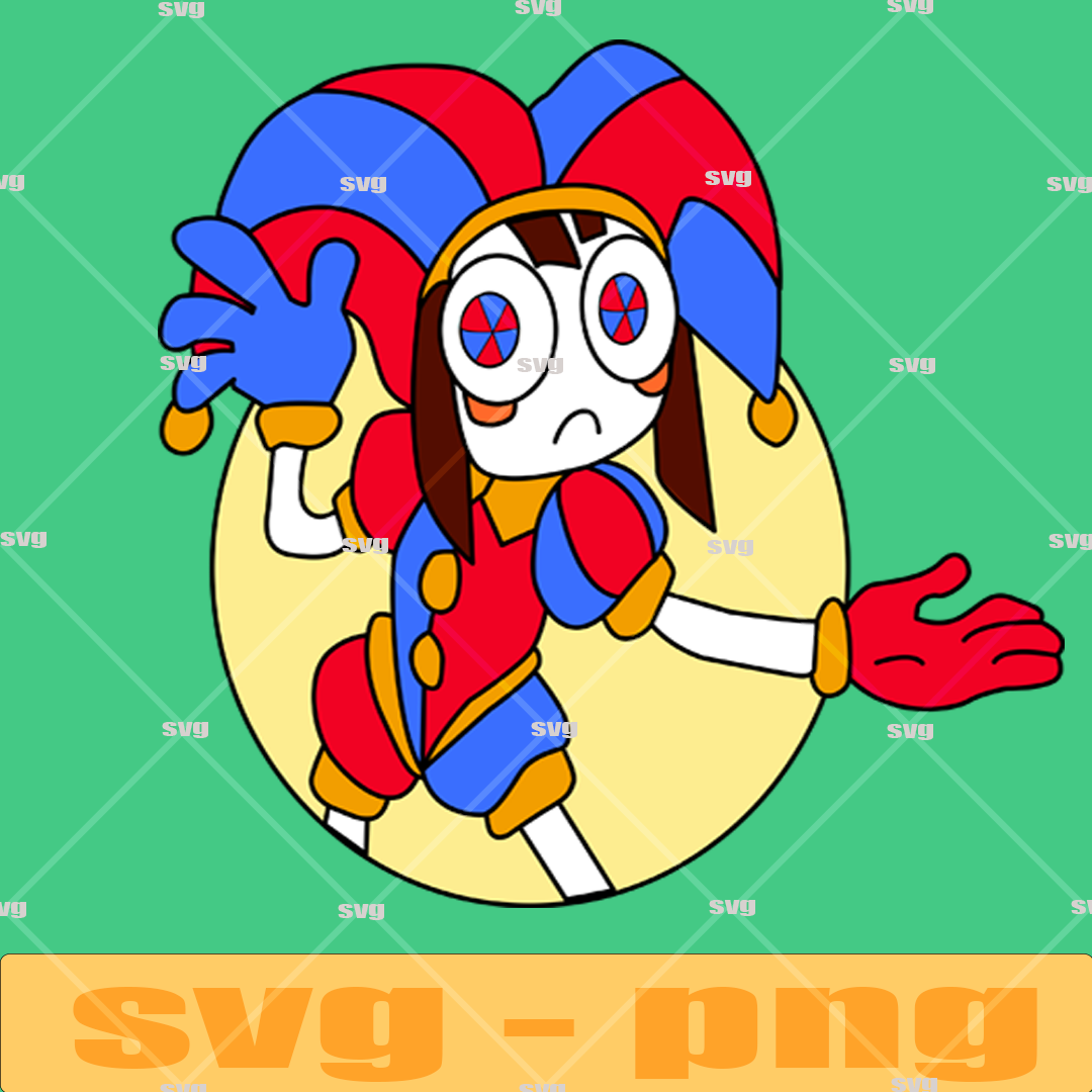 Pomni, Stickers Vector,SVG,png | Inspire Uplift