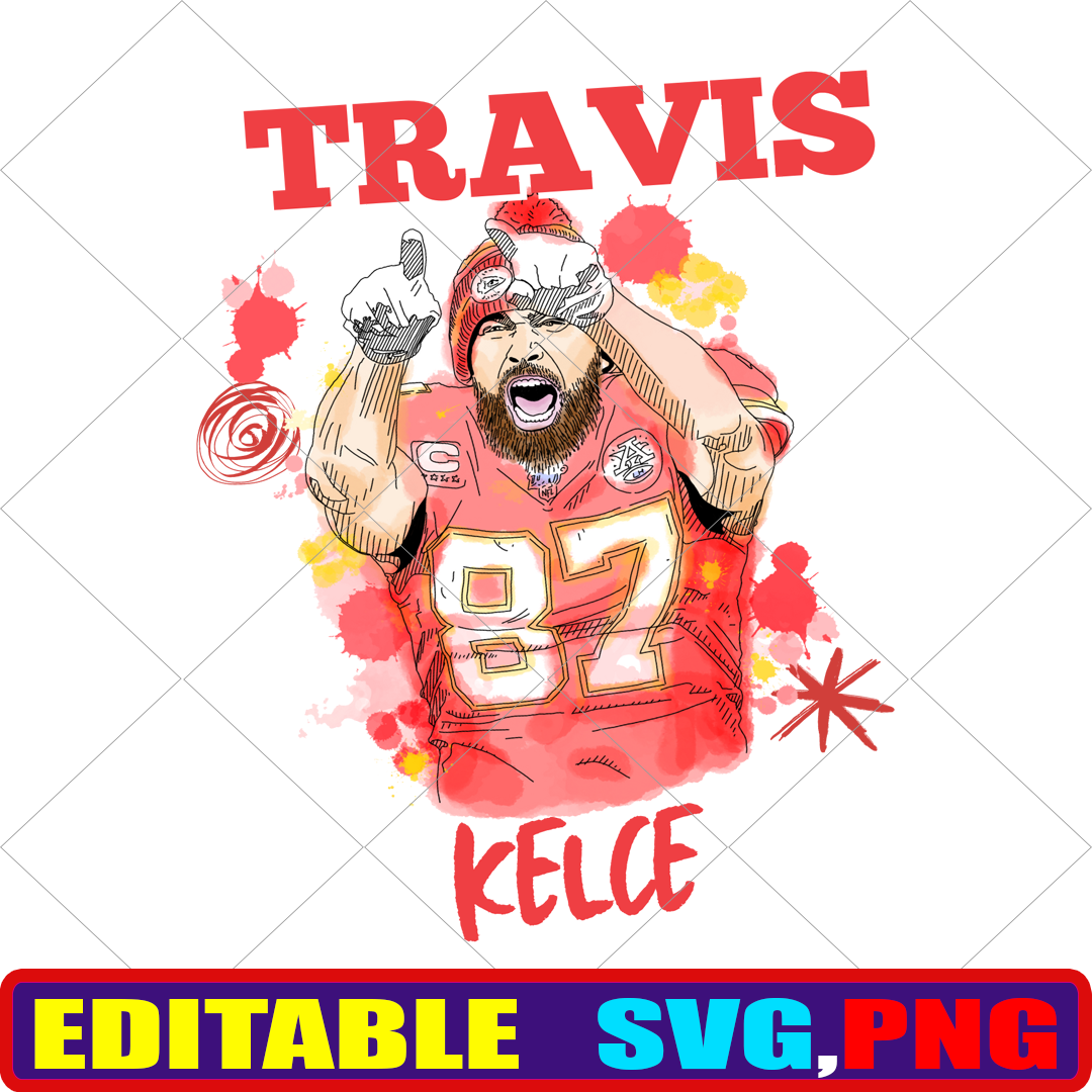 travis kelce svg - Inspire Uplift