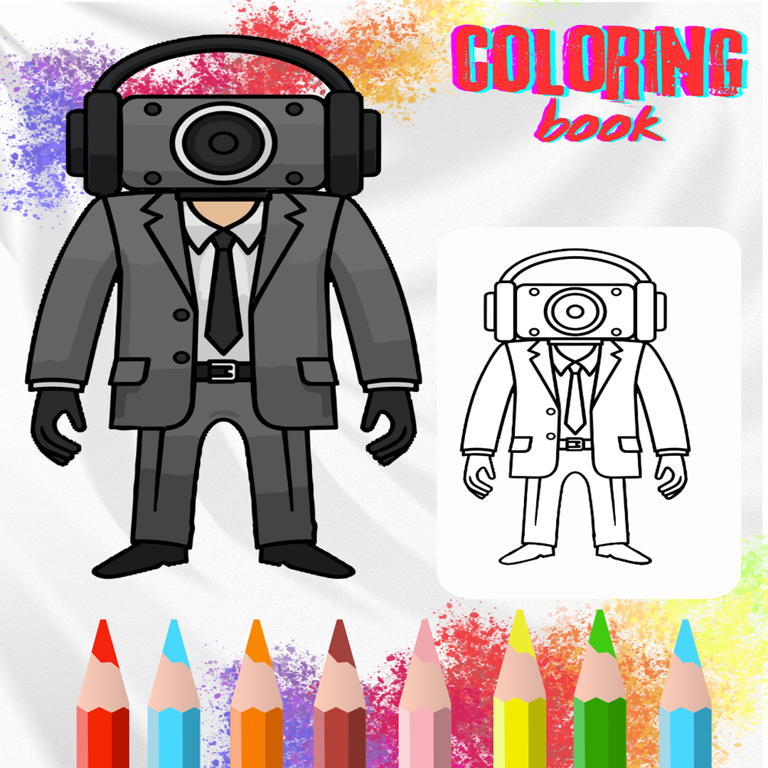 camera man coloring page | Inspire Uplift