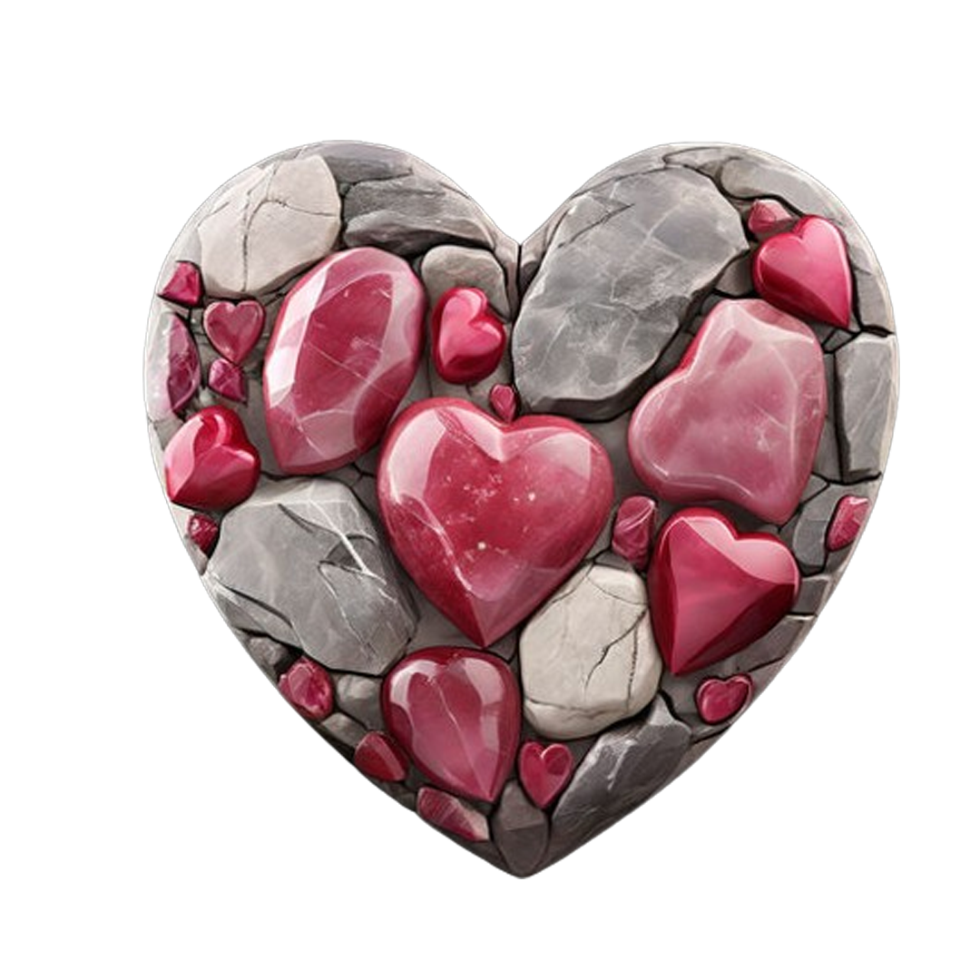 Stone Heart Clipart, 2 Digital Images in PNG format for Vale - Inspire ...