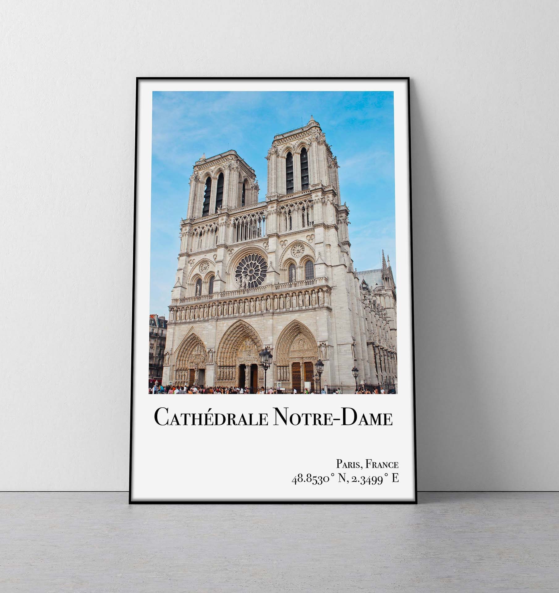 Cathedrale Notre Dame poster notre dame poster paris france - Inspire ...
