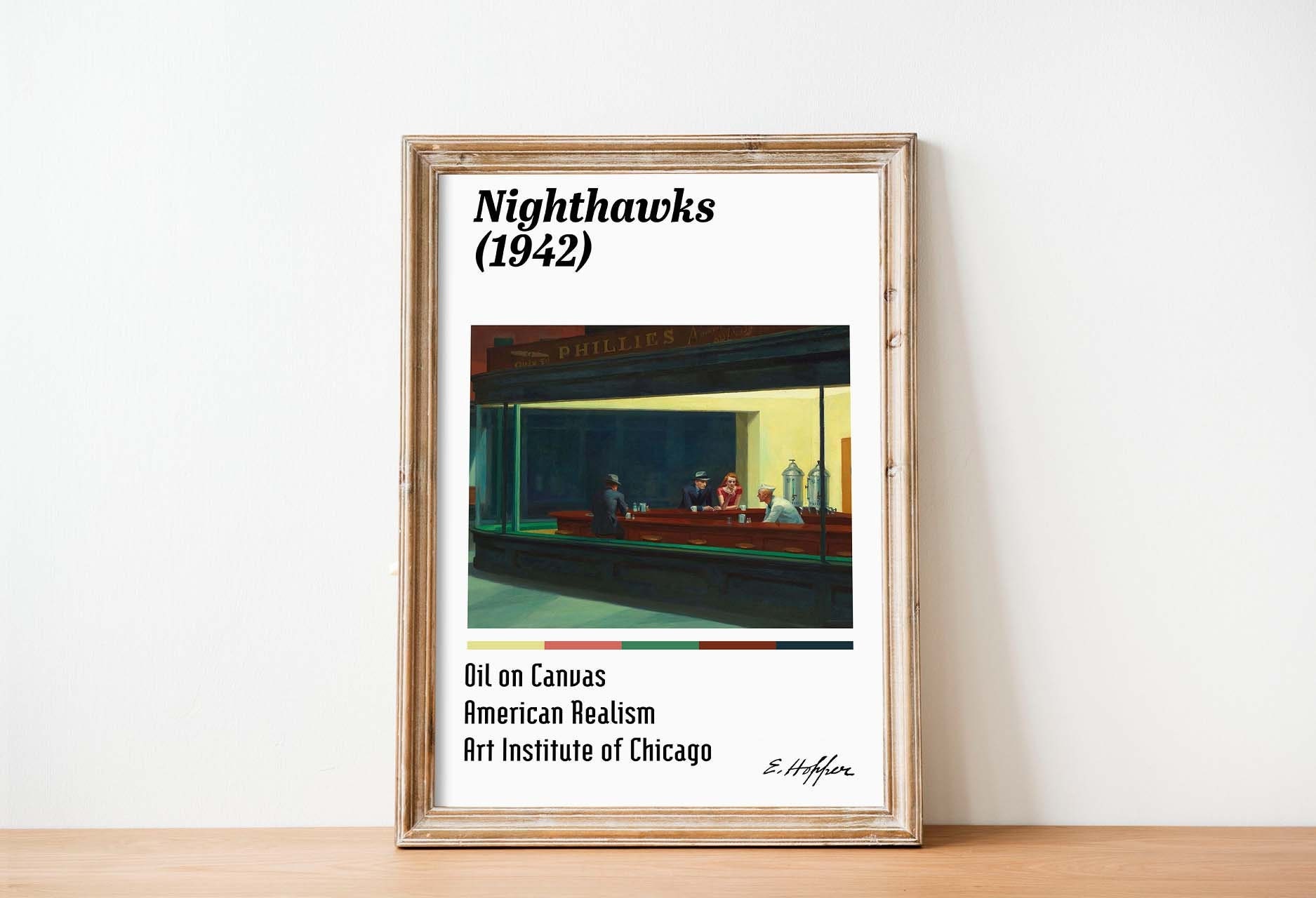 Edward Hopper Nighthawks poster nighthawks painting print e | Inspire ...