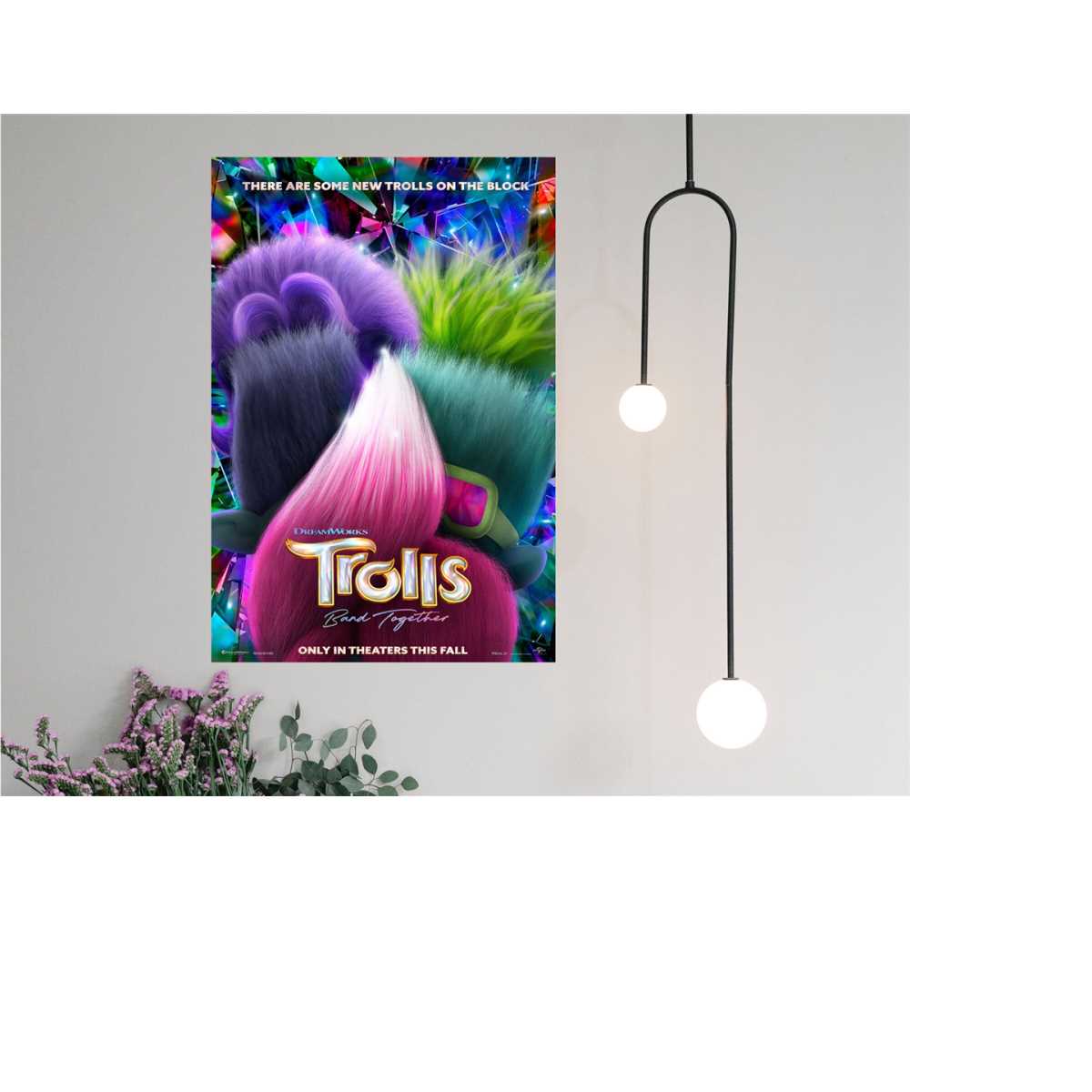 Trolls Band Together Movie Poster 2023 Film - Canvas prints | Inspire ...