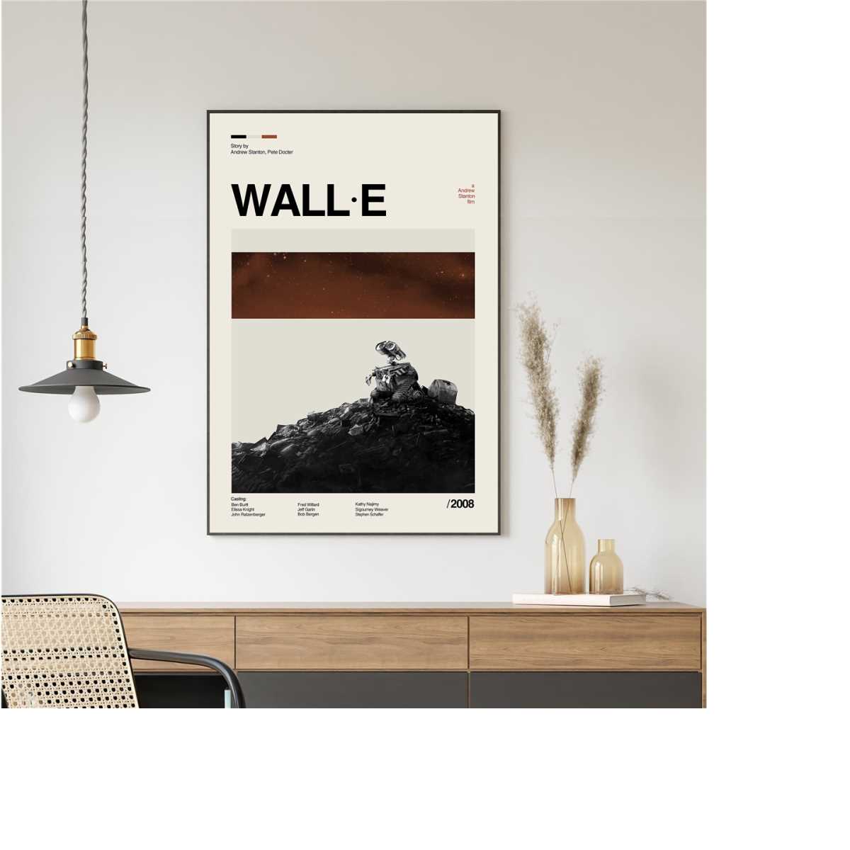 Wall E Movie Poster, Wall E Print, Retro Movie Poster, Minim - Inspire ...
