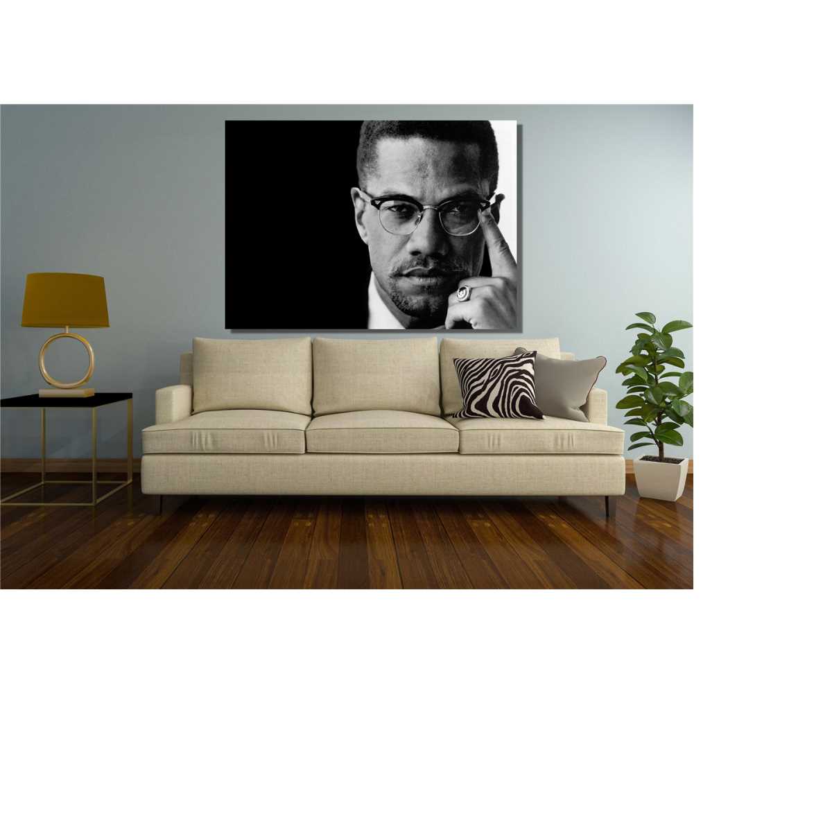 Malcolm X Poster,Malcolm x Canvas Print Art,Malcolm X Canvas - Inspire ...