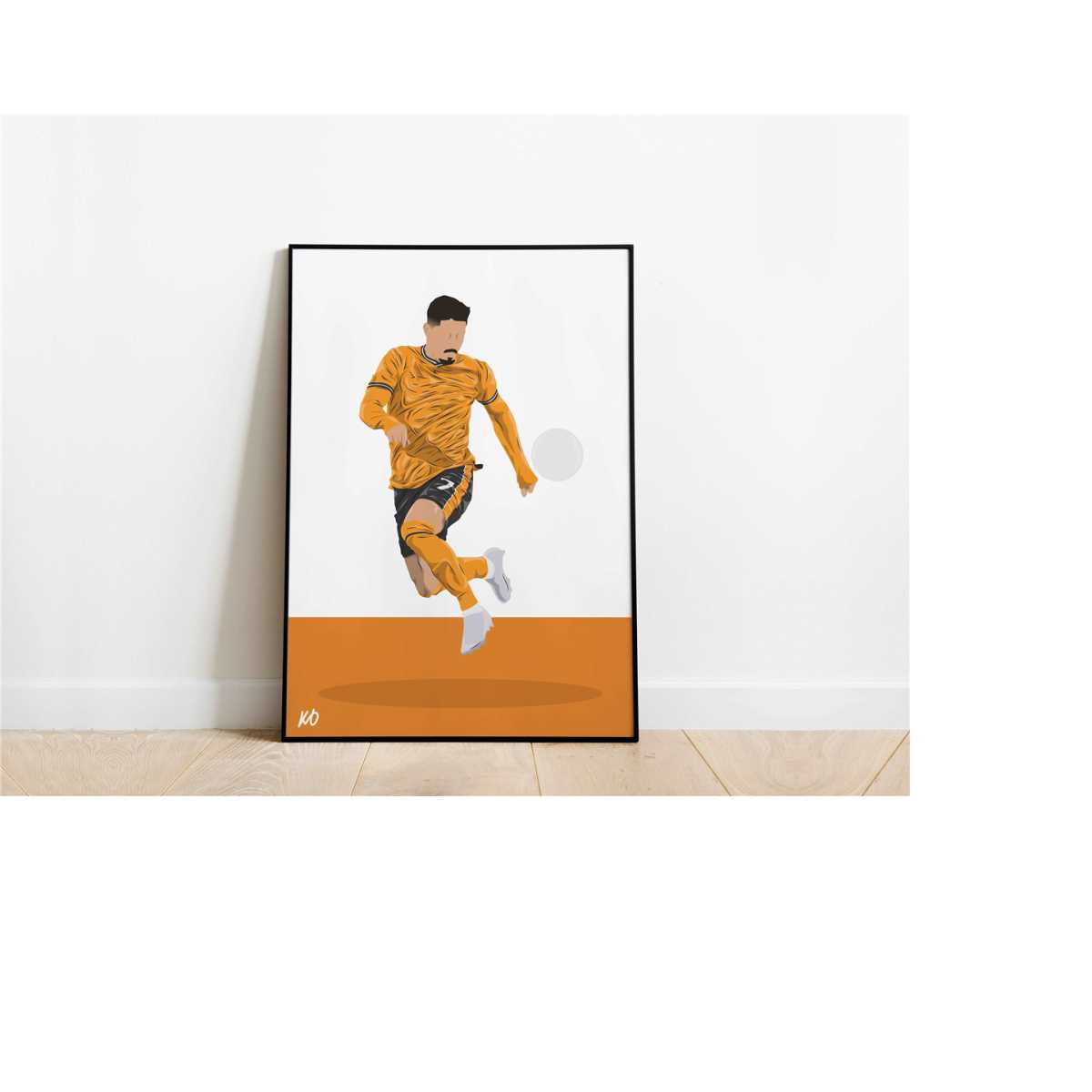 Pedro Neto Wolves Poster | Inspire Uplift