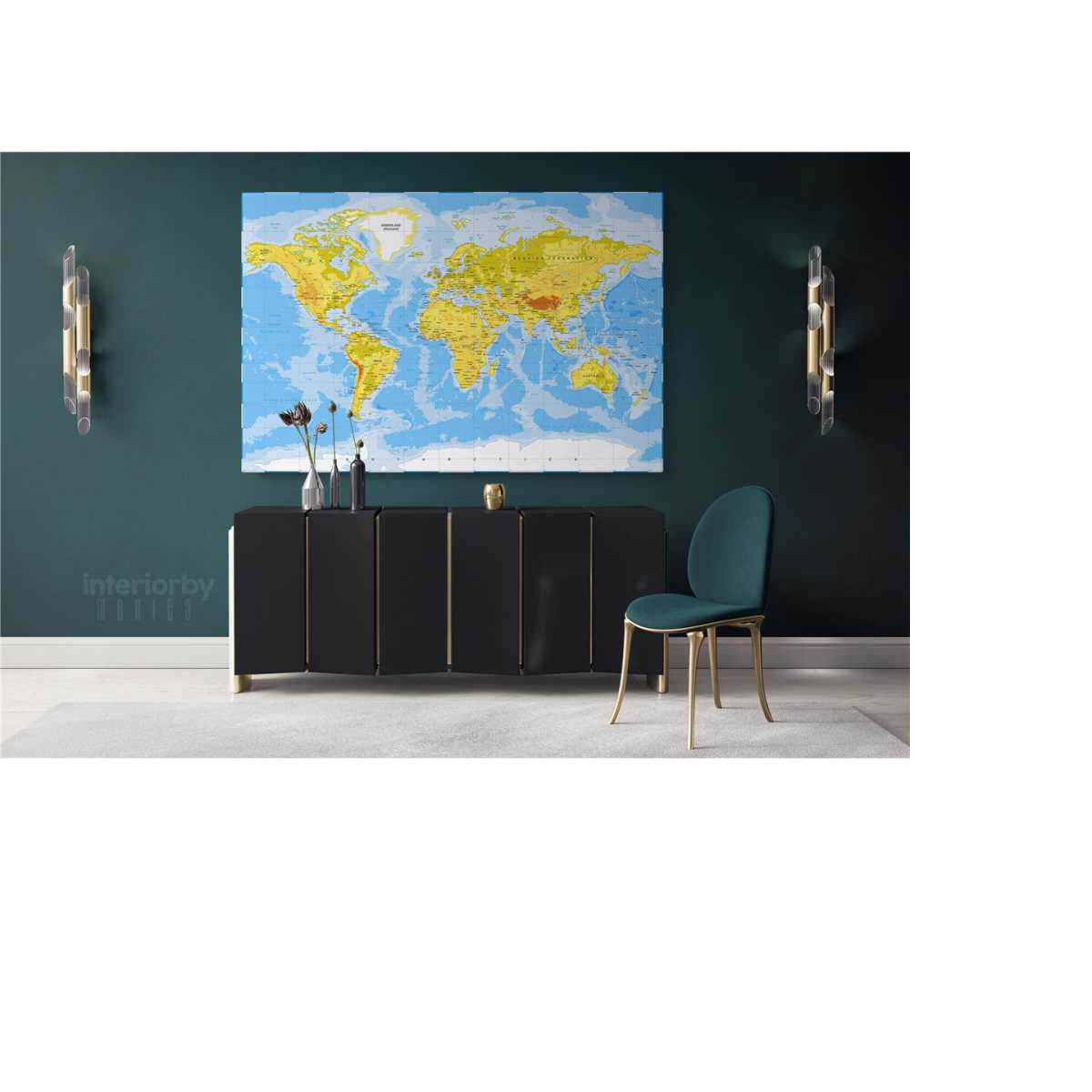 Detailed world map Canvas, Political Map, World Map Outline - Inspire ...