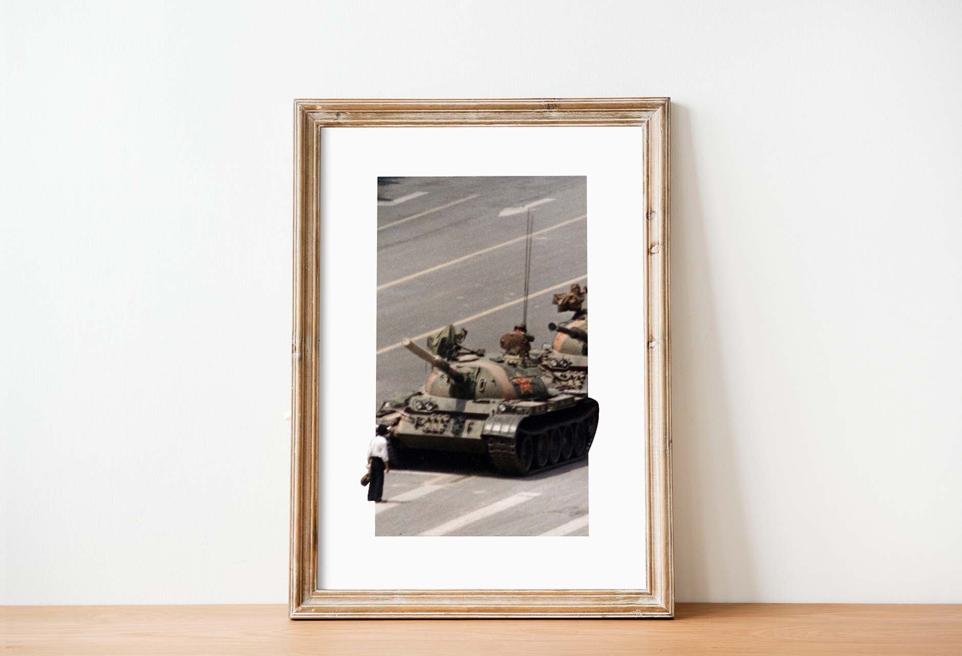 Tank Man poster Tiananmen square tank man poster china prin | Inspire ...