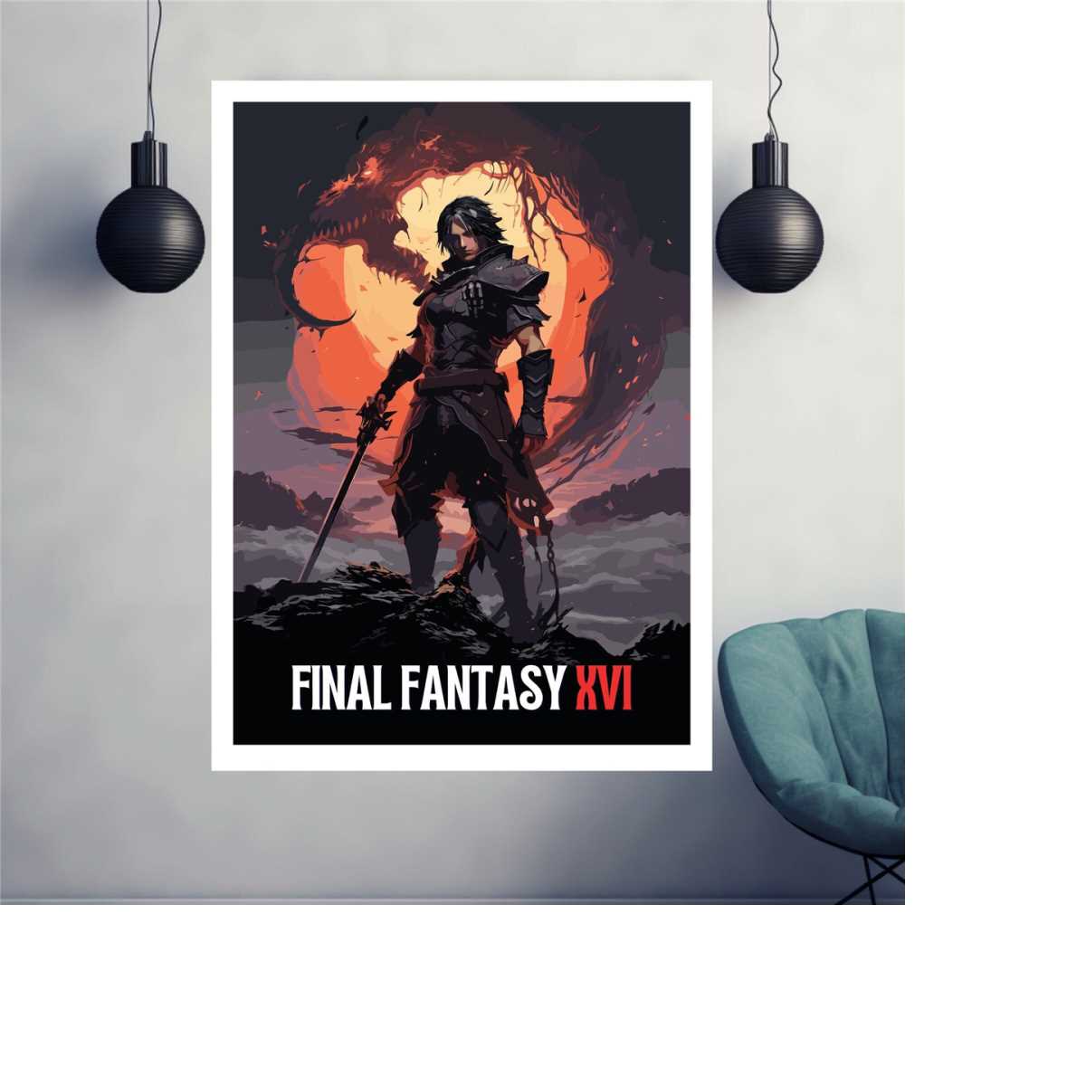 Final Fantasy XVI Poster, Final Fantasy XVI print, Gaming Ro | Inspire ...