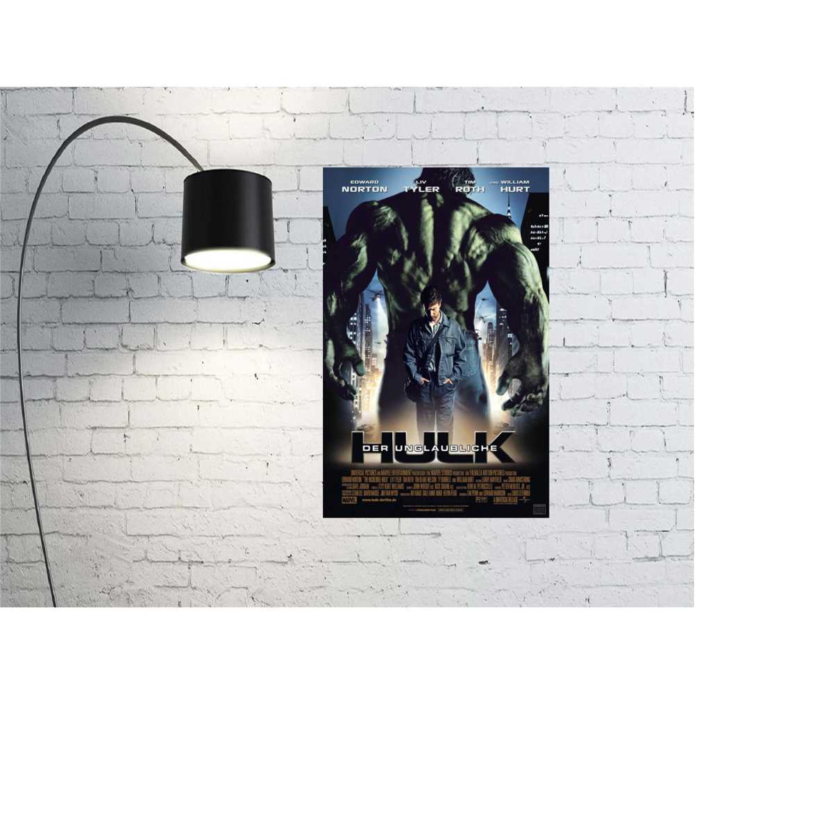 The Incredible Hulk Movie Poster 2023 Film - Room Decor Wall | Inspire ...