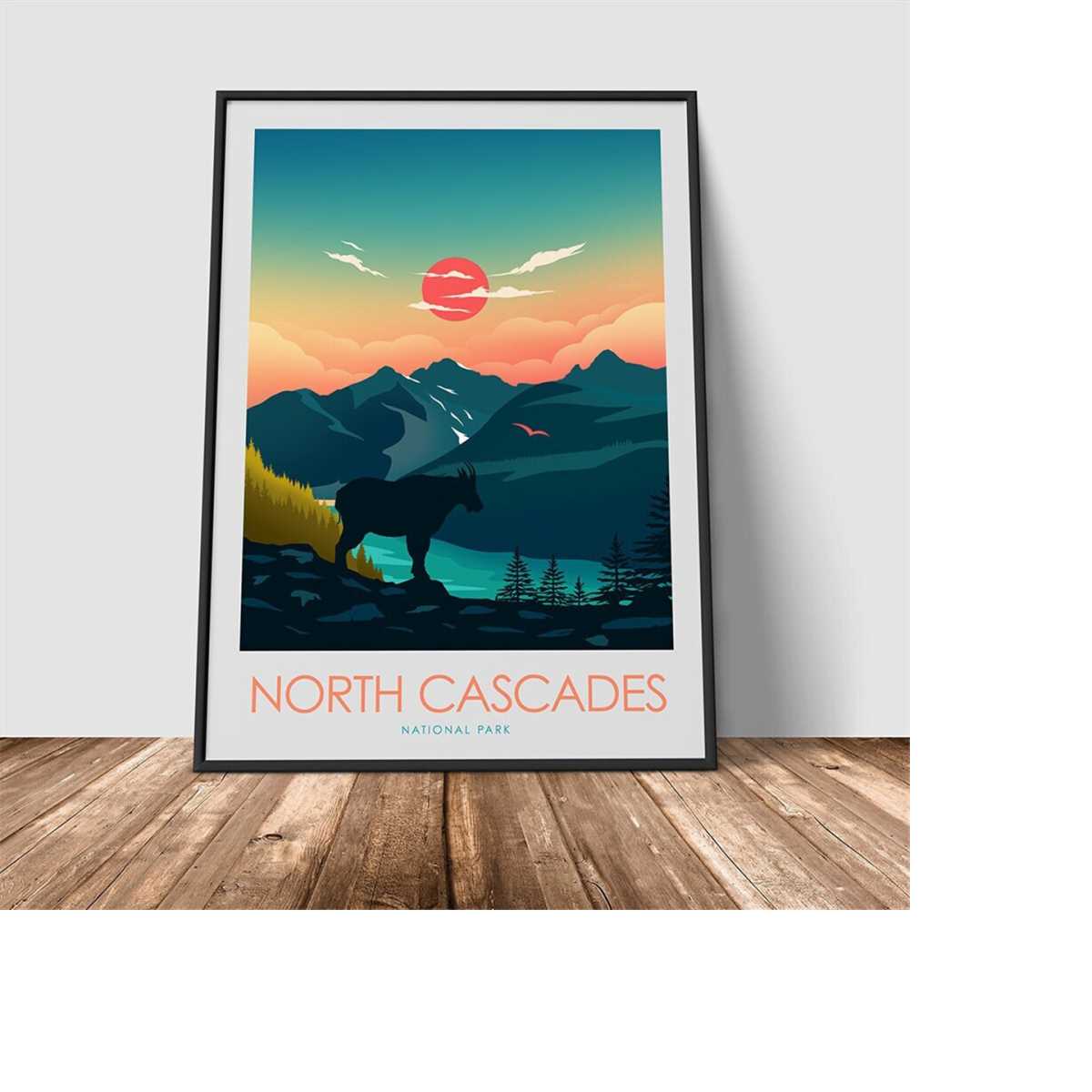 US National Park Poster featuring North Cascades National Pa - Inspire ...