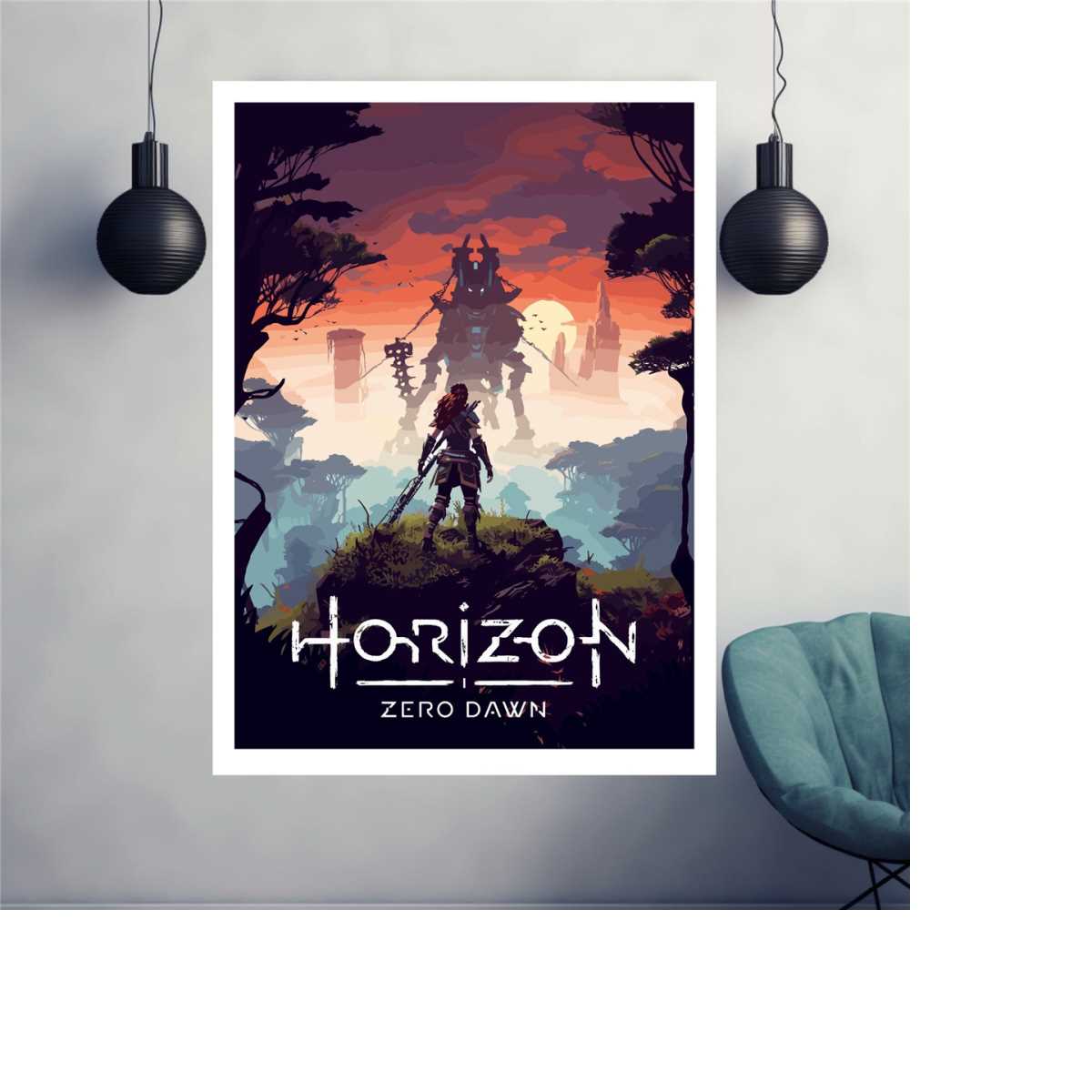 Horizon Zero Dawn Poster, Gaming Room Poster, Gaming Poster, - Inspire ...