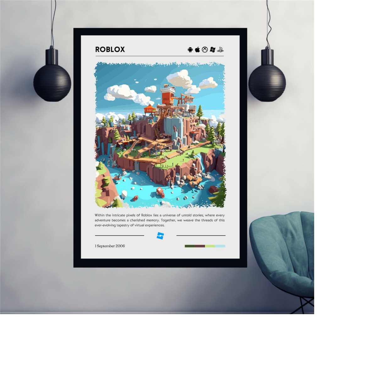 Roblox Poster, Roblox Gaming Wall Art, Gaming Room Poster, M - Inspire ...