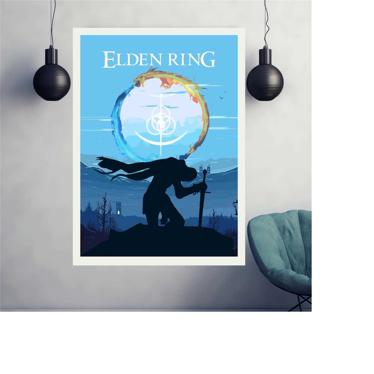 Elden Ring Poster, Gaming Room Poster, Minimalist, Gaming Po | Inspire ...