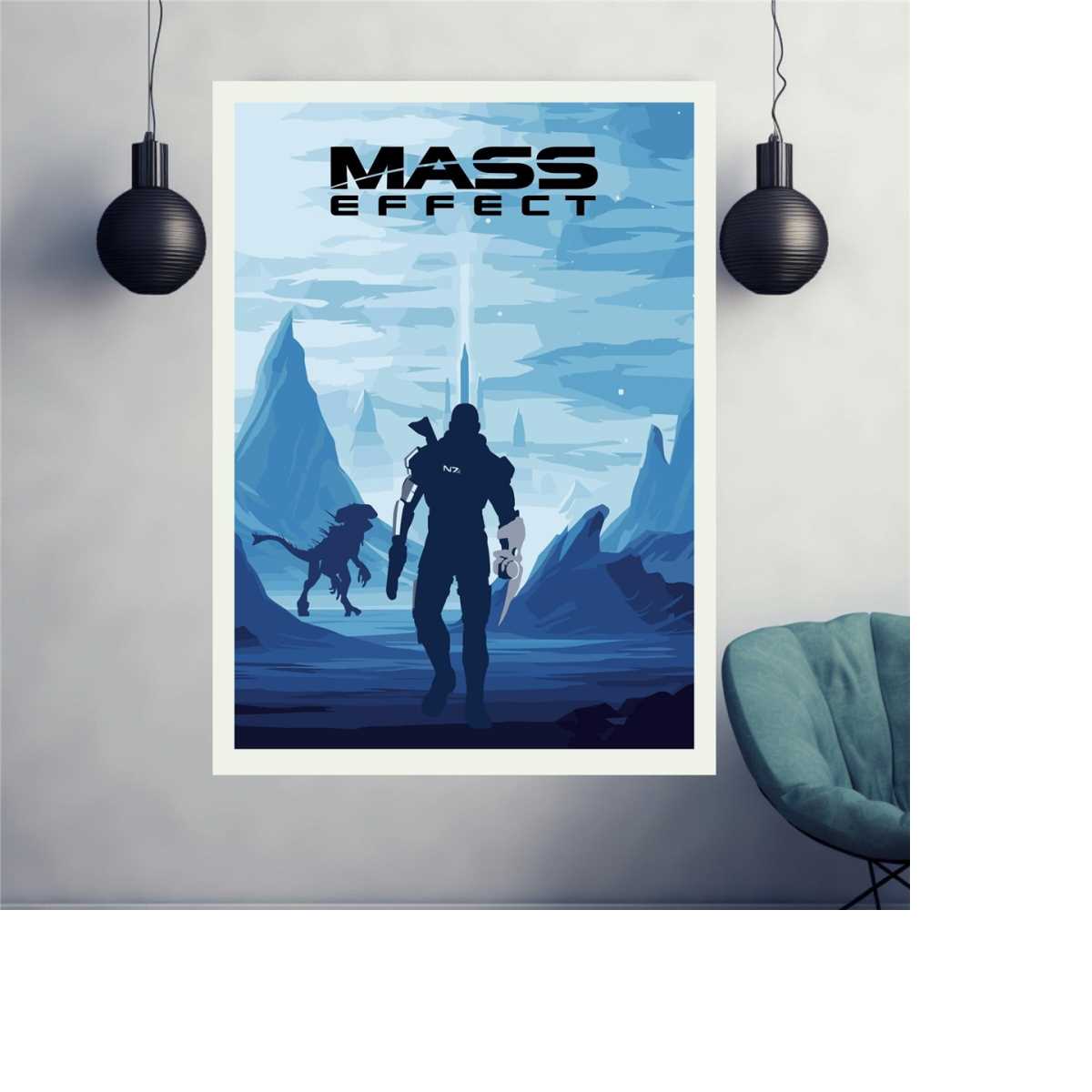 Mass Effect Poster, Gaming Room Poster, Minimalist, Gaming P - Inspire ...