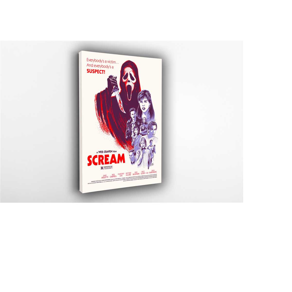 Scream Movie Poster No.2 - 1996 Canvas Poster, Wall Art, Wal | Inspire ...