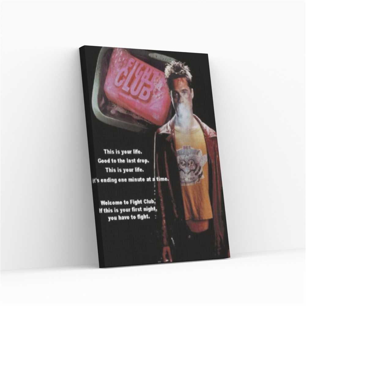 Fight Club Tyler Durden Dark Art Extra Large Ready Wall Hang | Inspire ...