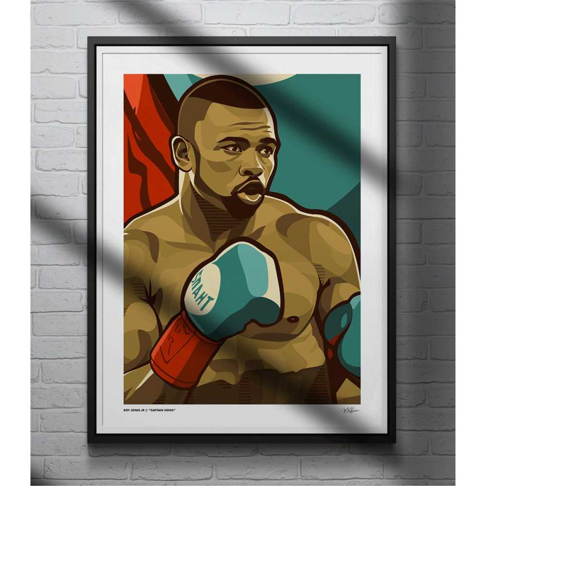 Roy Jones Jr Poster Boxing Illustrated Art Print - Inspire Uplift