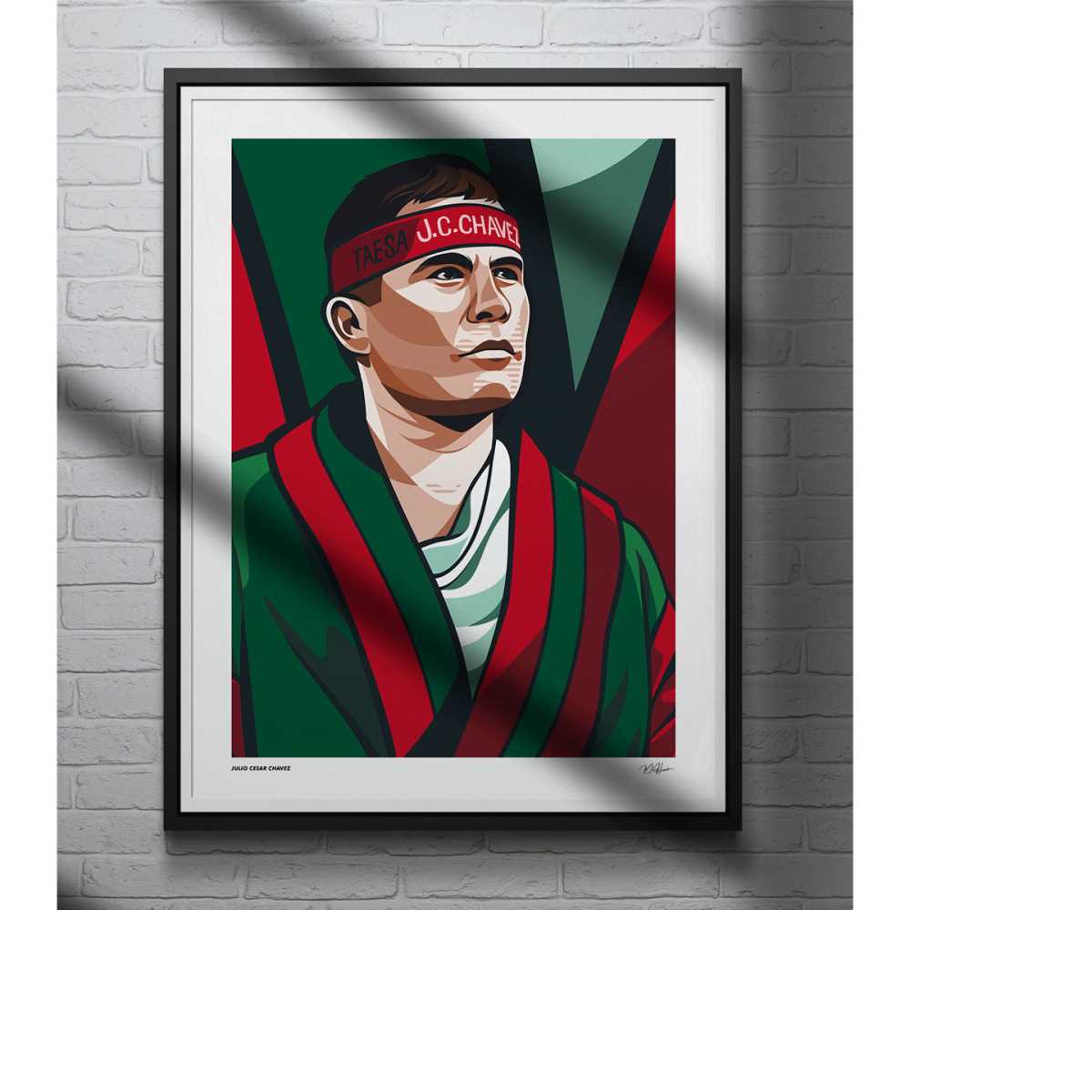 Julio Cesar Chavez Poster Boxing Illustrated Art Print | Inspire Uplift