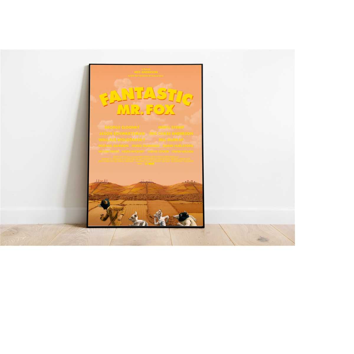 Fantastic Mr. Fox Poster / Wes Anderson / Minimalist Movie P - Inspire ...