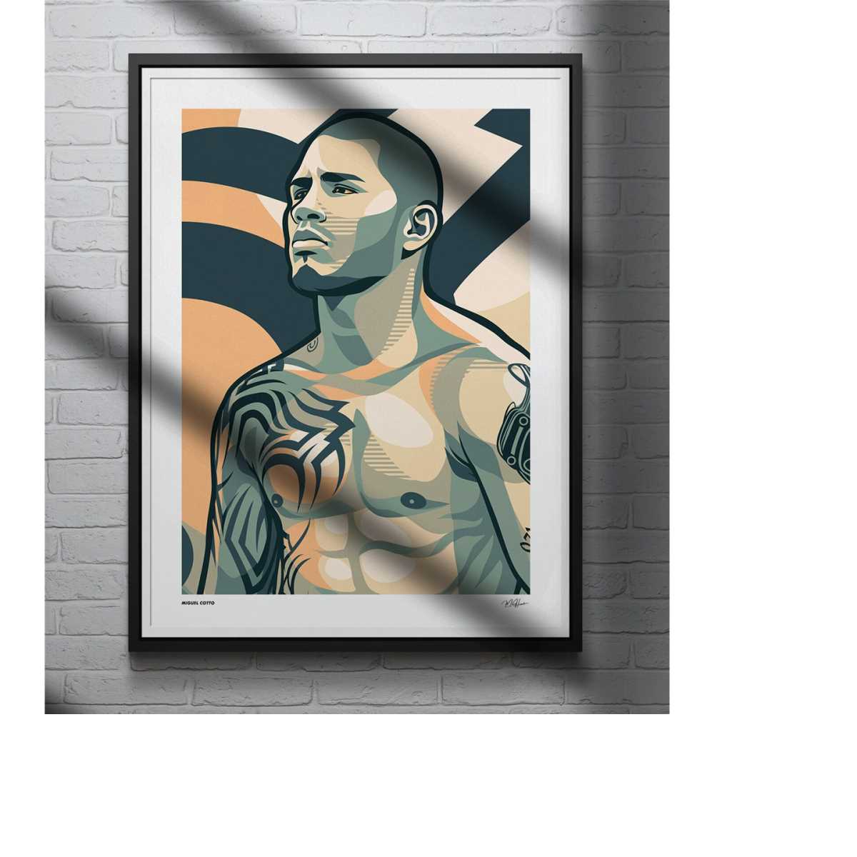 Miguel Cotto Poster Boxing Illustrated Art Print | Inspire Uplift