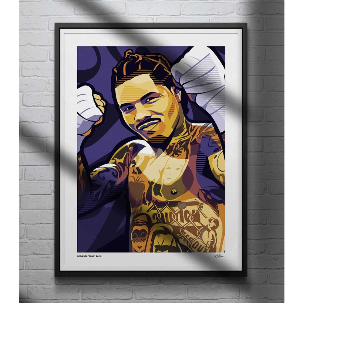 Gervonta Tank Davis Poster v2 Boxing Illustrated Art Print - Inspire Uplift