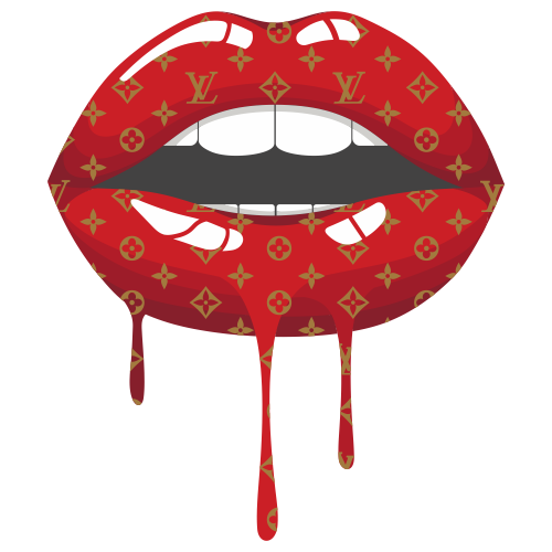Lips Drip Lv Pattern Svg, LV Logo Svg - Inspire Uplift