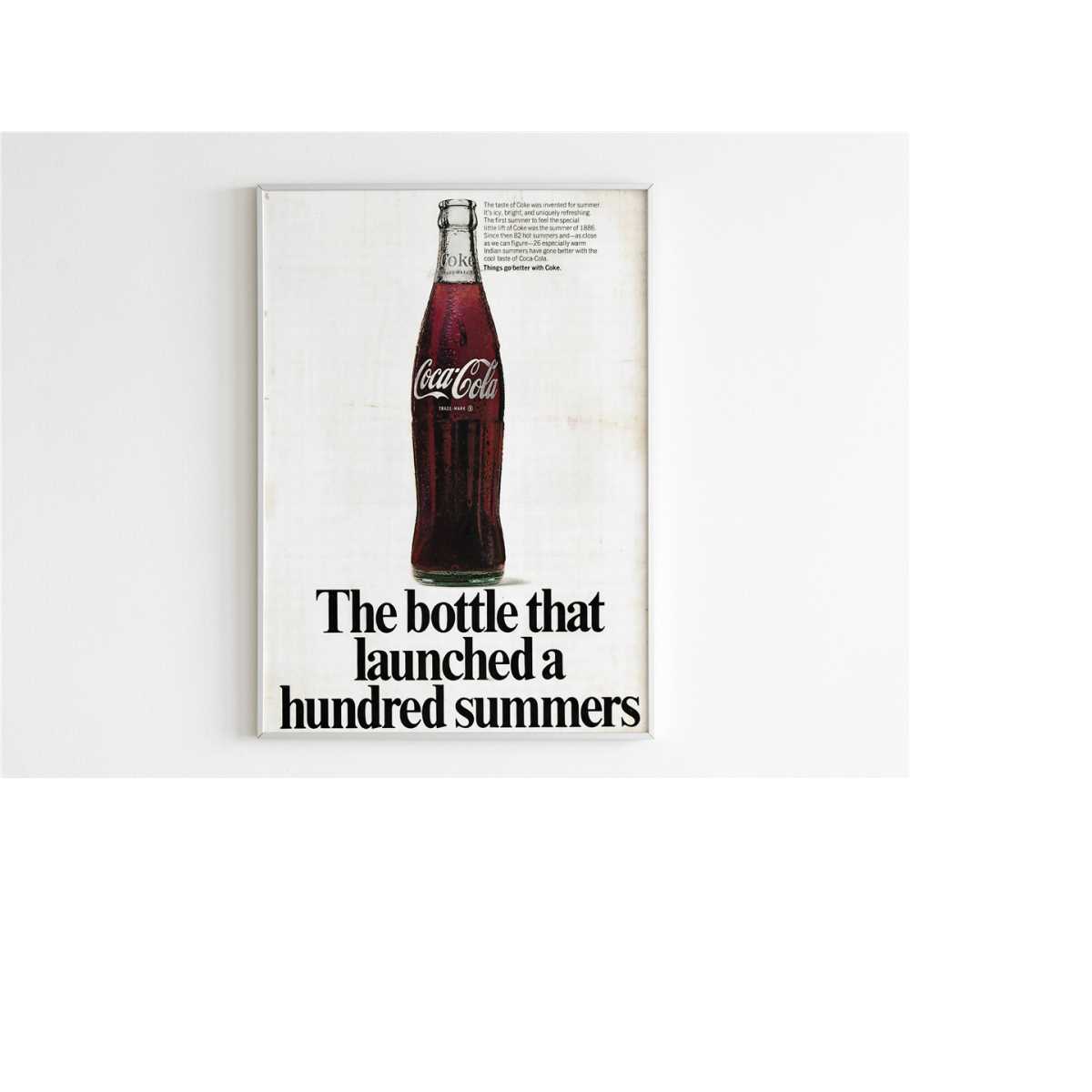 Coca-Cola Advertising Poster, 80s Style USA Print, Vintage D | Inspire ...