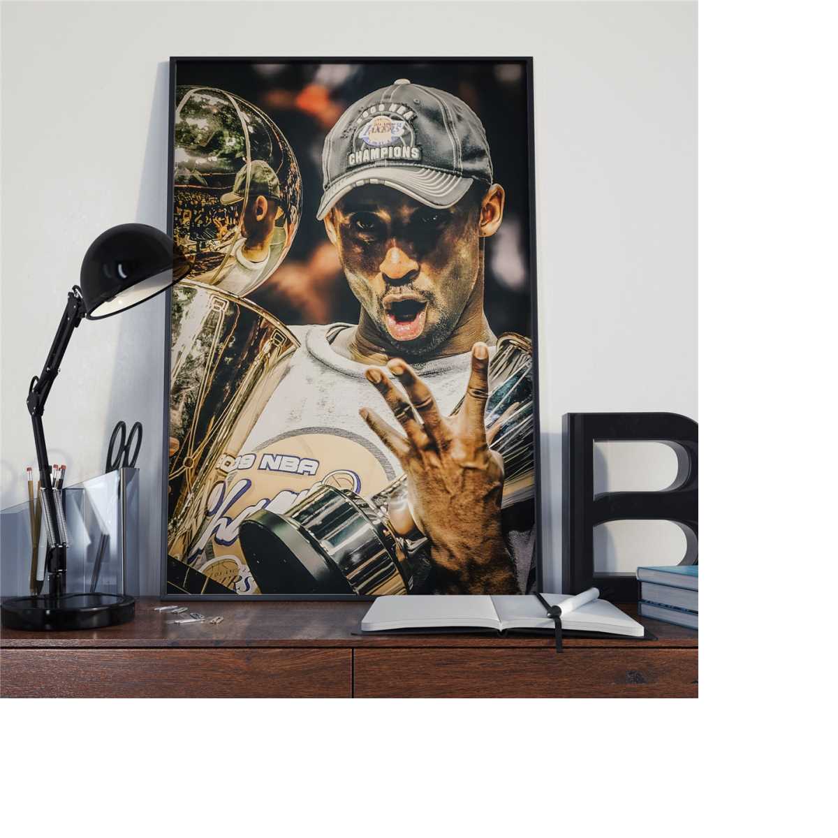Kobe Bryant championship Poster, Mamba mentality, NBA print, | Inspire ...