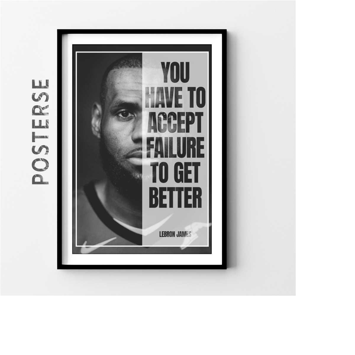 Lebron James Motivational quote poster, NBA Poster, Basketba | Inspire ...