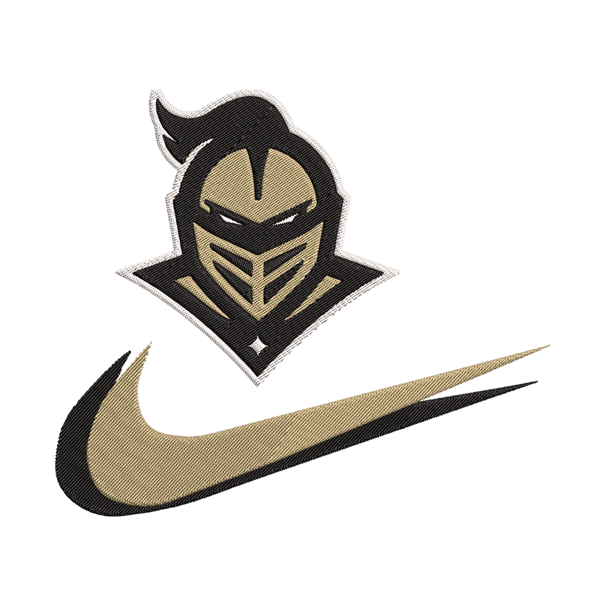 UCF Knights Swoosh Double Nike Logo Embroidery Design File | Inspire Uplift
