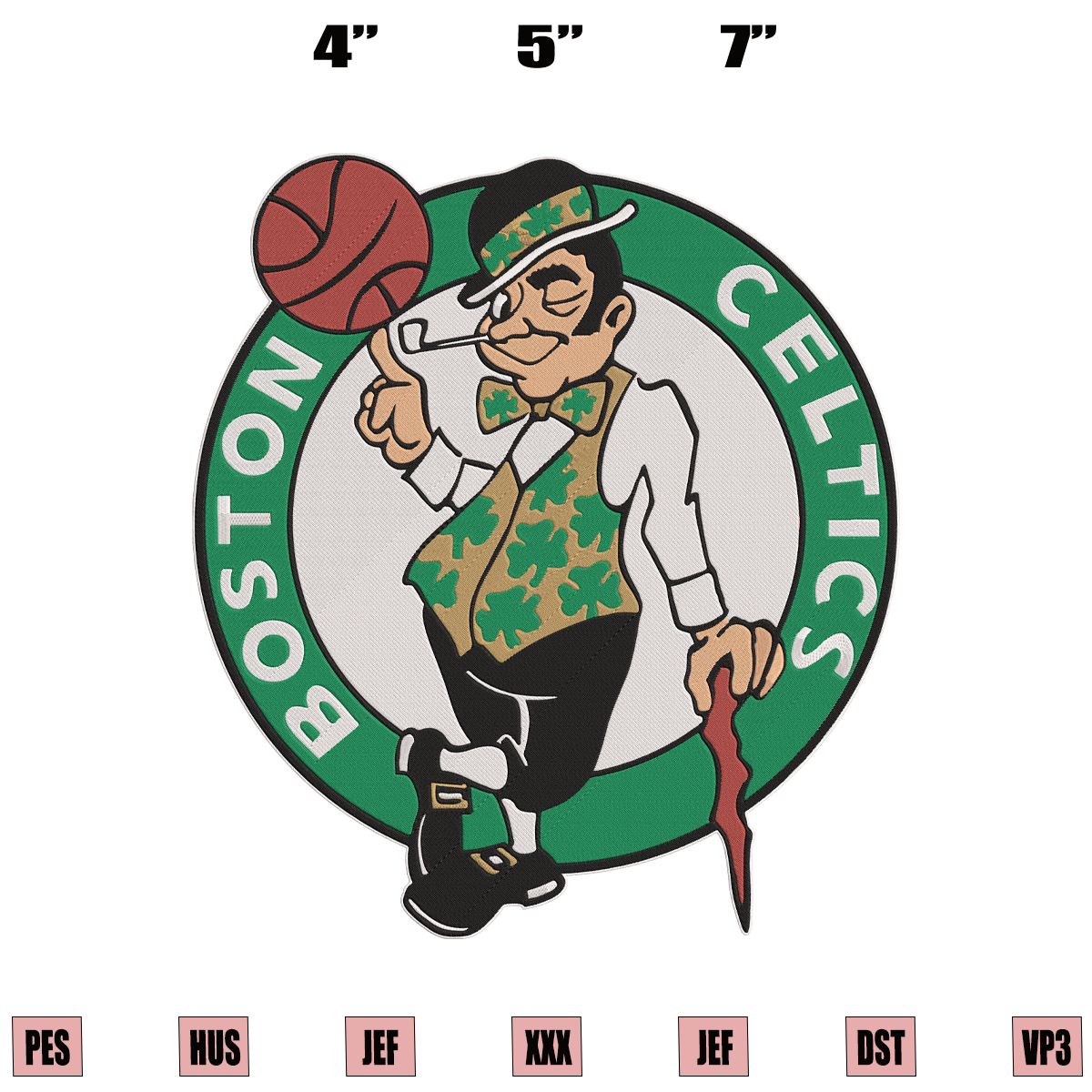 Boston Celtics Logo NBA Team Embroidery Design File | Inspire Uplift