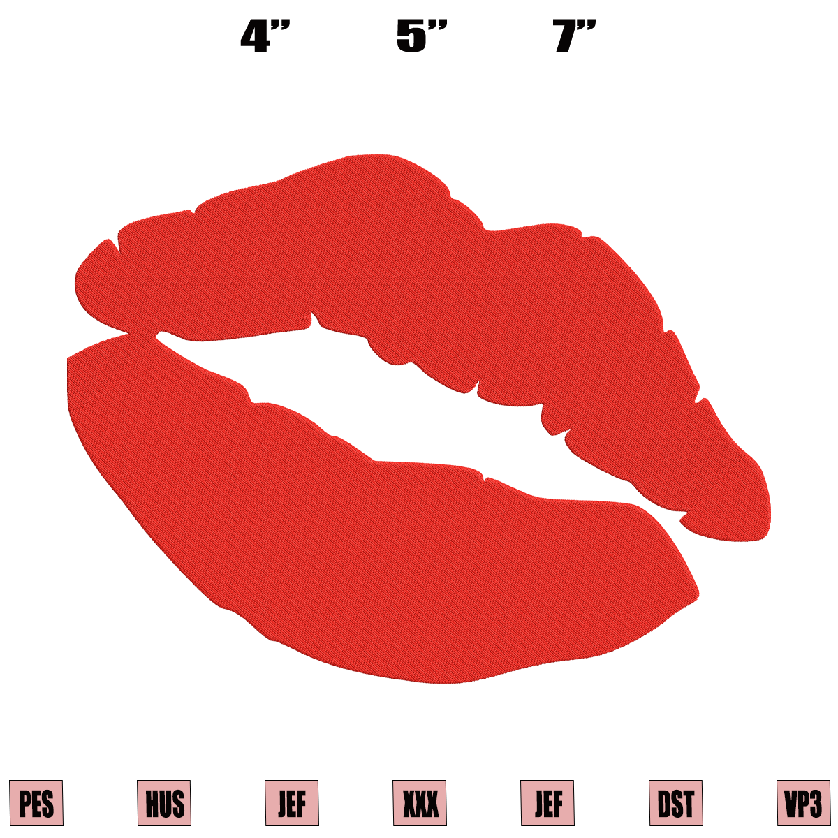 Kiss Logo Lips Rock Band Embroidery Design Download File | Inspire Uplift