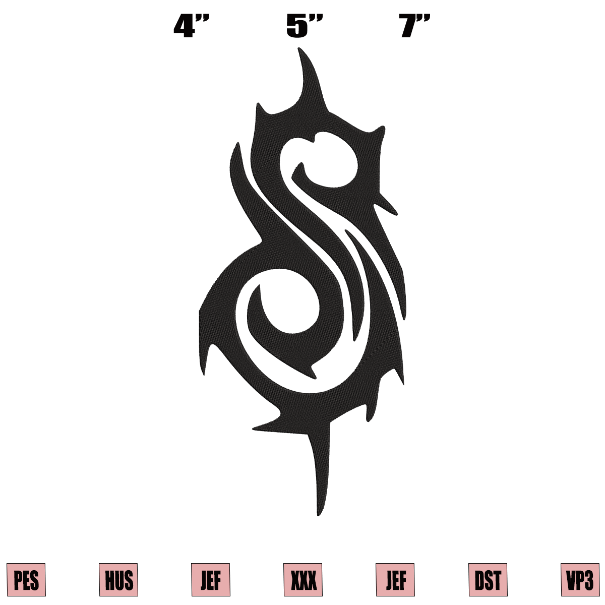 Slipknot Logo Embroidery Design Download File | Inspire Uplift