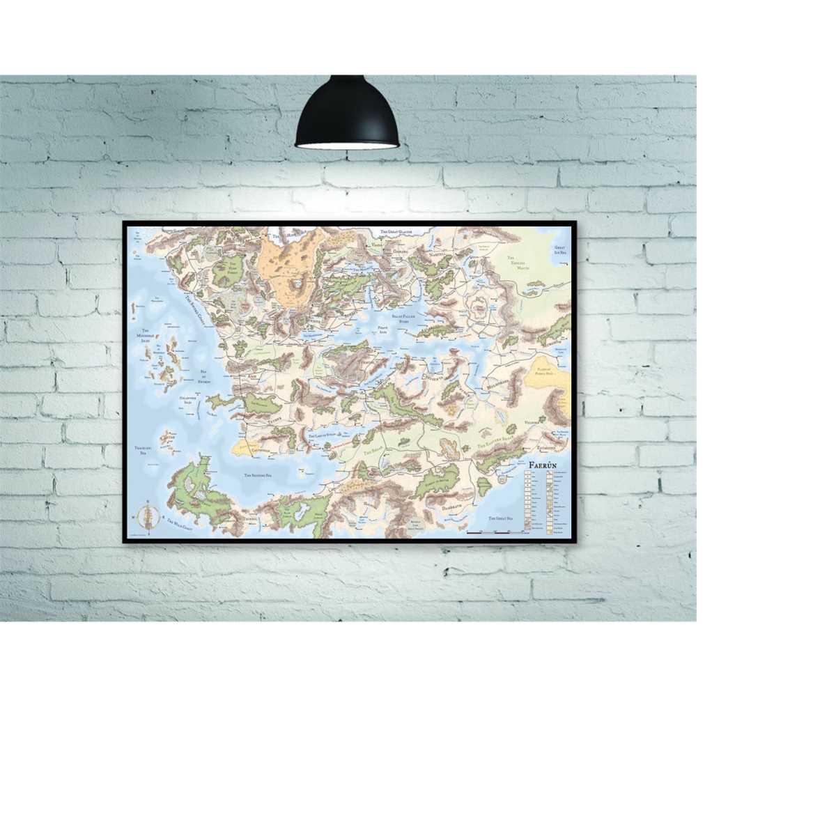 Map of Faerun poster, Room Decoration Home Decoration Art Po - Inspire ...