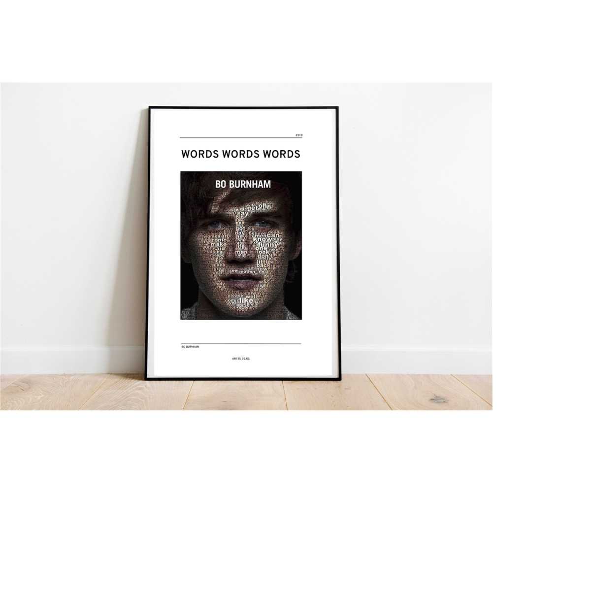 Bo Burnham Words Words Words Art Print | Bo Burnham Poster | - Inspire Uplift