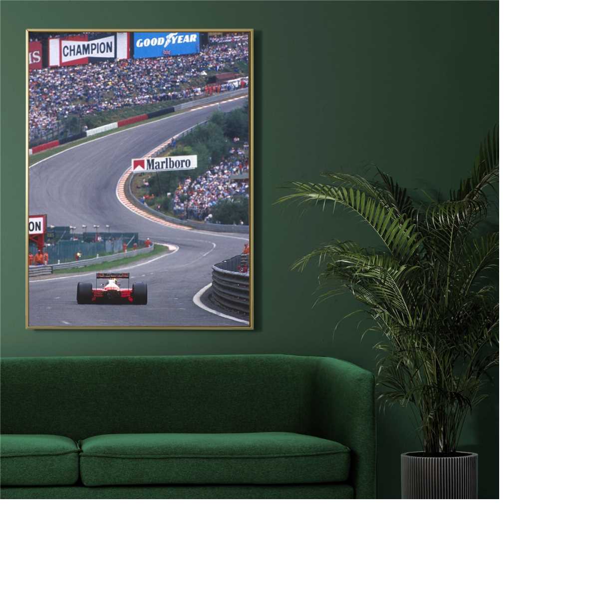 Aryton Senna at Eau Rouge in the Mclaren Poster Wall Decor, | Inspire ...