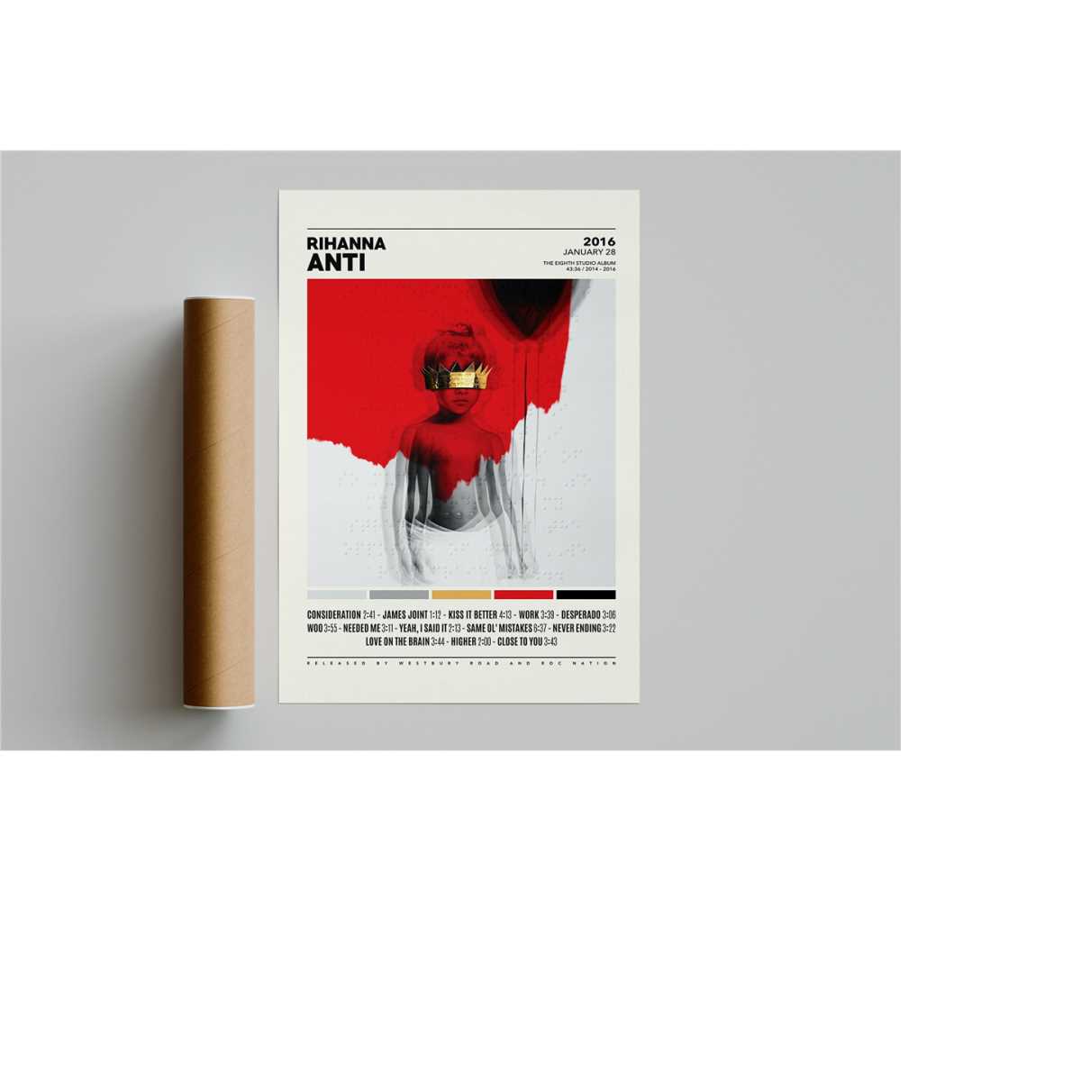 Rihanna Posters / Anti Poster / Anti by Rihanna Tracklist / | Inspire ...
