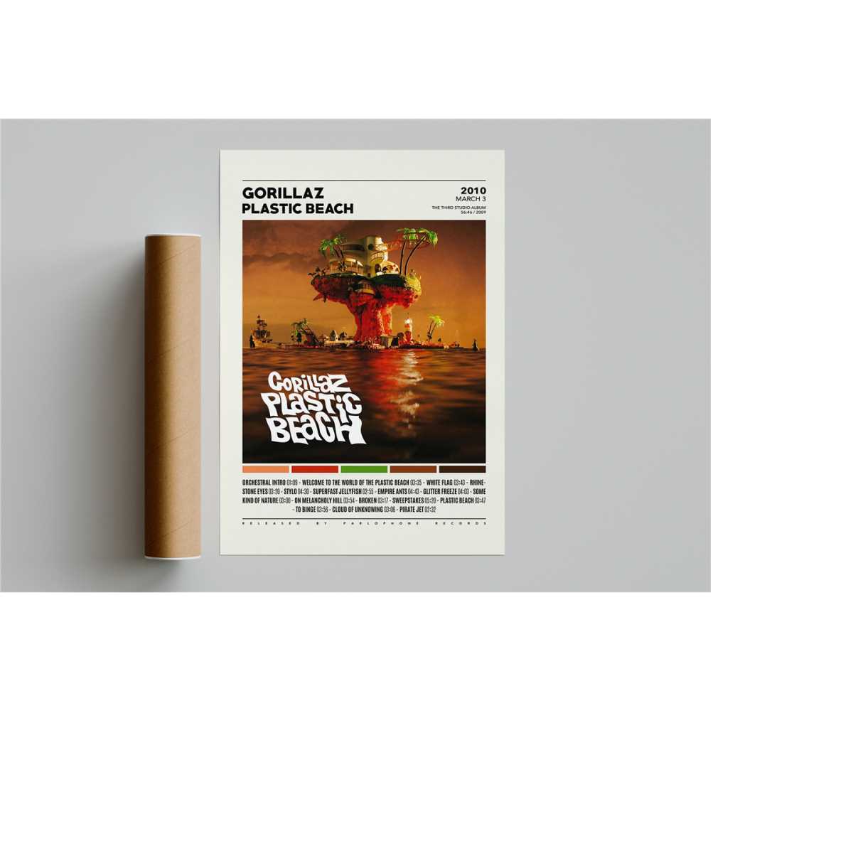 Gorillaz Posters / Plastic Beach Poster / Album Cover Poster | Inspire ...