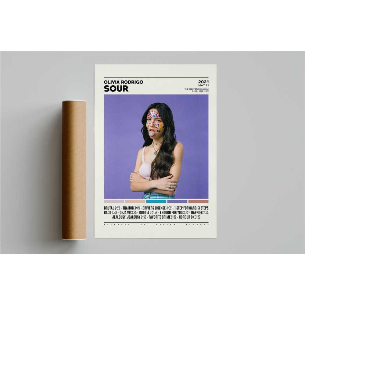 Olivia Rodrigo Posters / Sour Poster / Album Cover Poster, P | Inspire ...